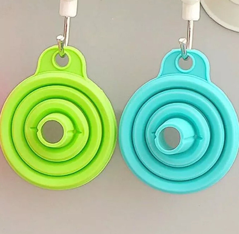 6 Foldable Silicone Funnel Set – Collapsible Kitchen Funnels for Liquid ...