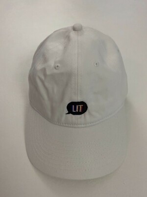 Kimoji Lit Logo White Adjustable Baseball Cap Dad Hat One Size | eBay