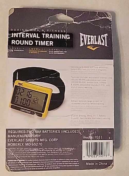 Everlast 7011 Training Round Timer For Boxing MMA Interval Training New ...