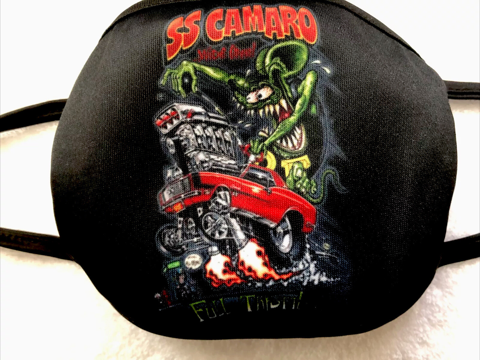 RAT FINK HOT ROD “SS CAMARO FULL THROTTLE” LARGE OVAL/MOUTH MASK SUPER ...