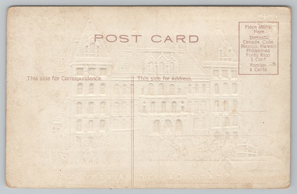 Albany New York~Birds Eye View Of State Capitol Building~Vintage ...