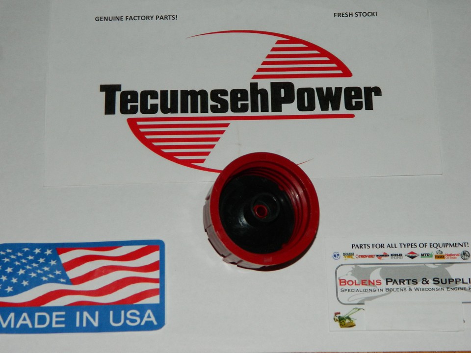 Tecumseh engine Roto Tiller fuel cap gas cap 37845 RED GENUINE Troy ...