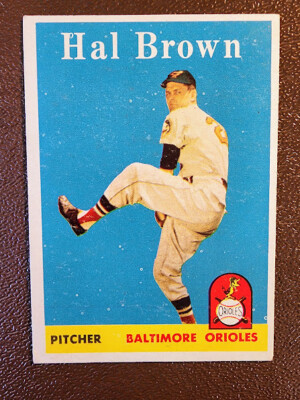 1958 Topps Baseball Card *HAL BROWN* #381 VG Baltimore Orioles MLB ...