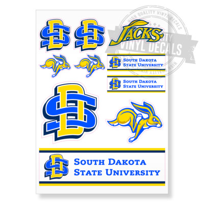South Dakota State University NCAA Jacks A4 HQ Printed Vinyl Decal ...