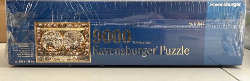 New, Ravensburger, Big World Map 1611, 9000 Piece Puzzle. Pieter Van ...