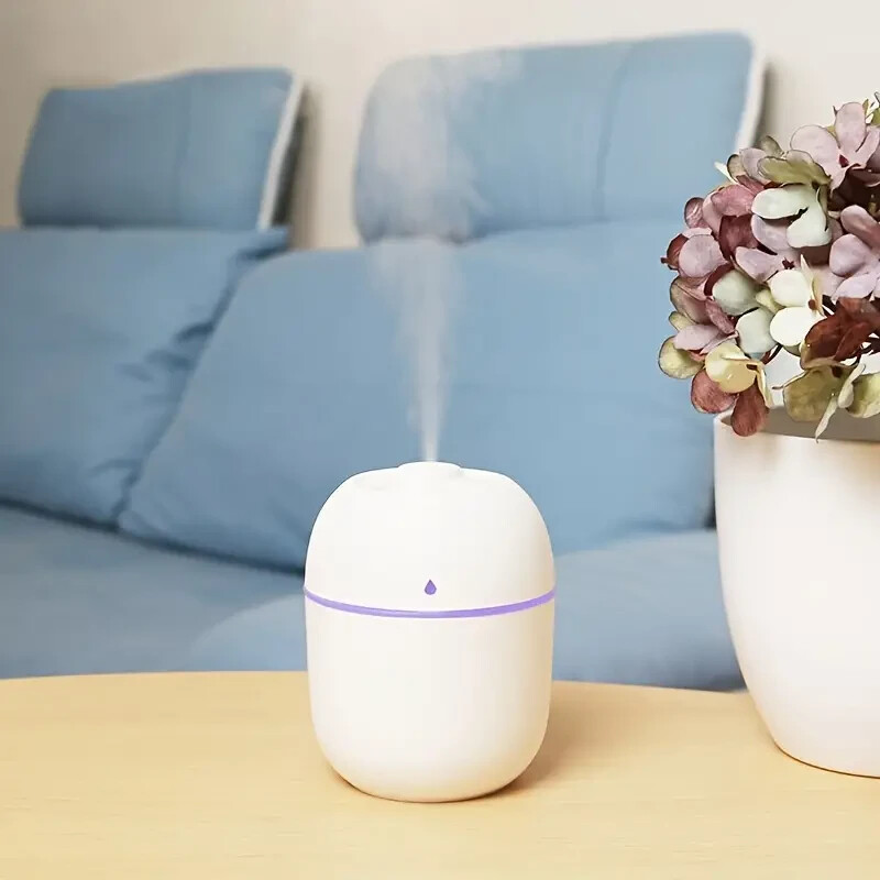WHITE Portable Mini Humidifier 300ML - USB Desktop Humidifier 220ML USB ...