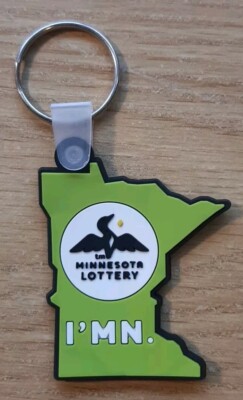 MINNESOTA STATE LOTTERY I'MN KEYCHAIN GREEN BLACK WHITE LOON | eBay