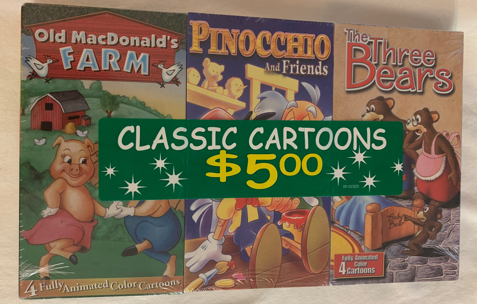 Goodtimes Videos (VHS, 1999) Animated Sealed Lot Of 3 Tapes Pinocchio 3 ...