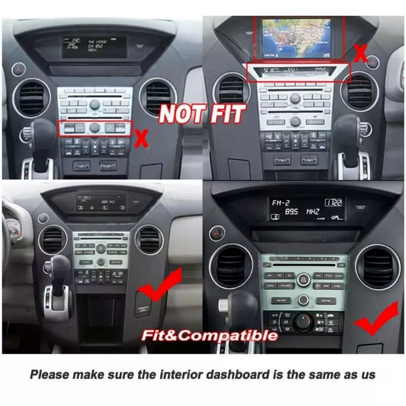 6.2" Android Car Radio Stereo CarPlay GPS Navi BT WIFI for Honda Pilot ...