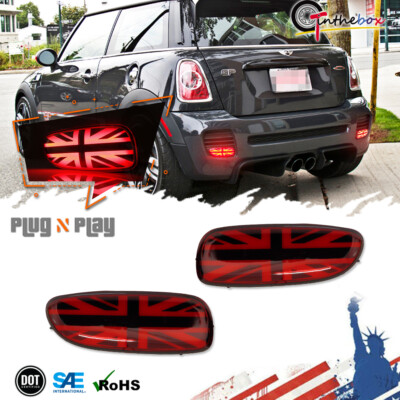 2PC Red LED Rear Running Fog Lamps For 2006-15 Mini Cooper S JCW R56 ...