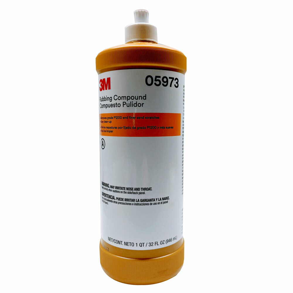 1 qt 3M Rubbing Buffing Medium Cut Cutting Compound 05973 - Car Scratch ...