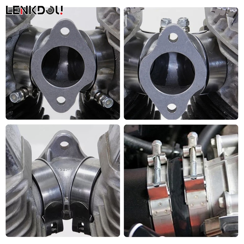 2X Power Intake Manifold Clamp w/ Seals For Harley Shovelhead FL FX ...
