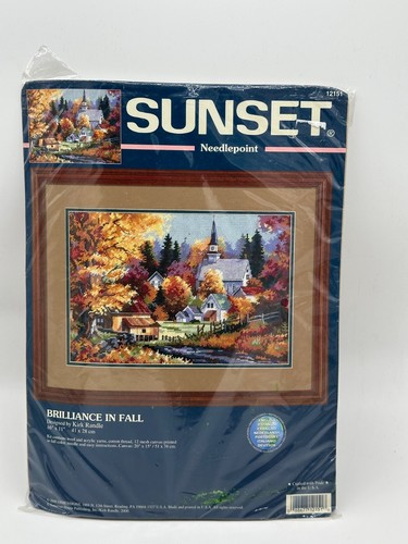 Dimensions Sunset Needlepoint Kit 12151 Brilliance in Fall 16 x 11 New ...
