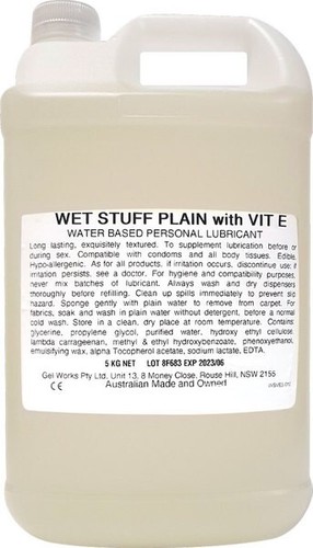 Wet Stuff Plain with Vitamin E Water Based Personal Edible Lube ...