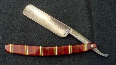 VINTAGE GENCO HENRY'S X STRAIGHT RAZOR 3/4" FULL HOLLOW GROUND UNIQUE ...