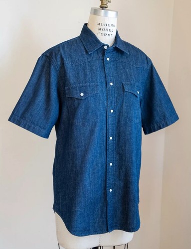 Todd Snyder x Albiate Pearl Snap Button-down Denim Shirt- Medium | eBay