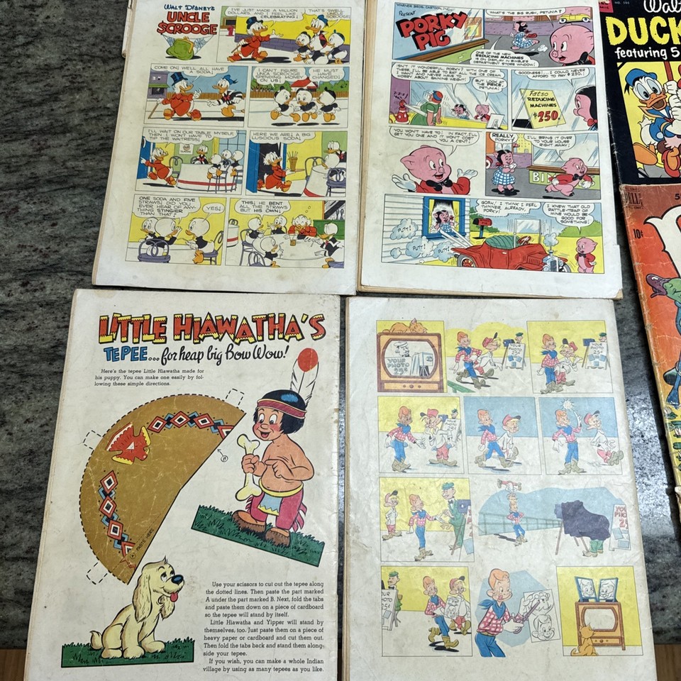 14 Vintage Comic Book lot Donald Duck Bugs Bunny, Porky, Pig, Howdy ...