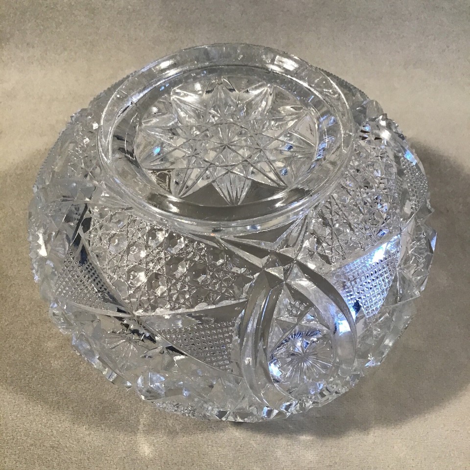 PV07451 Antique EAPG Clear Higbee New Martinsville ALFA / REXFORD Rose ...