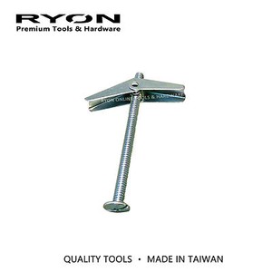 Spring Toggle Bolt 4.8mm x 75mm 3/16" x 3" Plasterboard Fixing Hanging ...