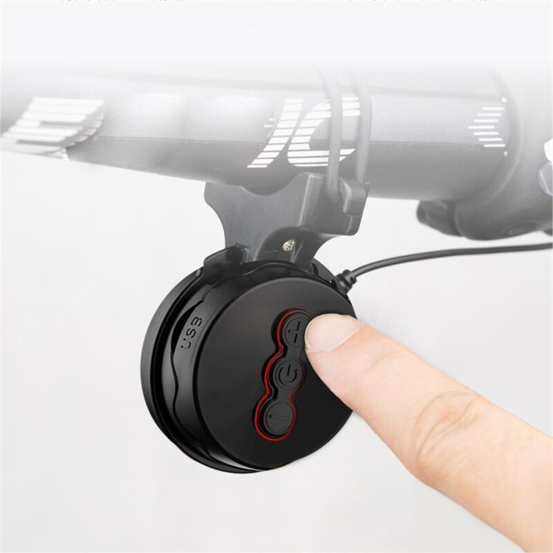 USB Rechargeable Bicycle Motorcycle Electric Bell Horn Alarm Handlebar ...