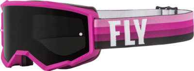 FLY RACING YOUTH ZONE GOGGLE - PINK/BLACK - DARK SMOKE LENS | eBay