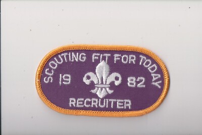 1982 Scouting Fit For Today Recruiter patch | eBay