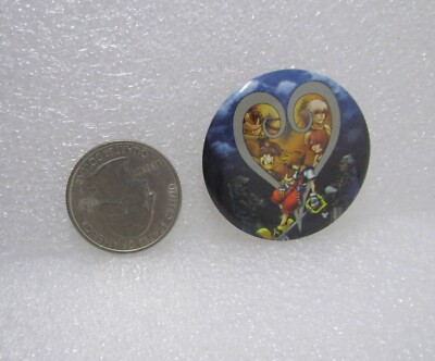 Disney Kingdom Hearts Button Pin | eBay