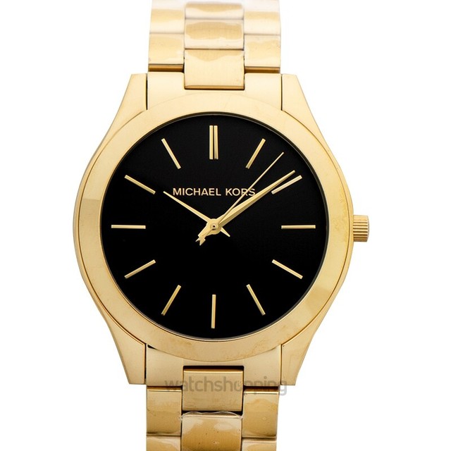 Michael Kors Slim Runway Women's Black Watch - MK3478 for sale online ...