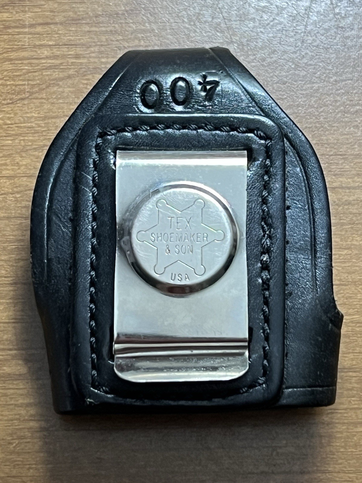 Tex Shoemaker & Son 400 Police Issued Holster Black Leather Snap USA ...