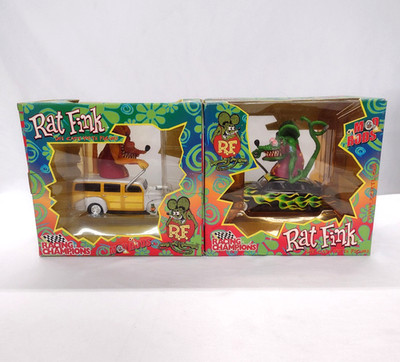 RAT FINK Racing Champions Mod Rods 1940 Ford Woody & Mercury 1:24 Scale ...