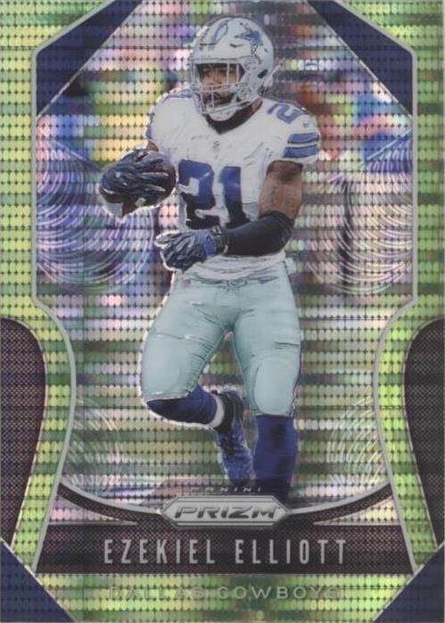 2019 Panini Prizm - Ezekiel Elliott #38 Neon Green Pulsar Prizm for ...