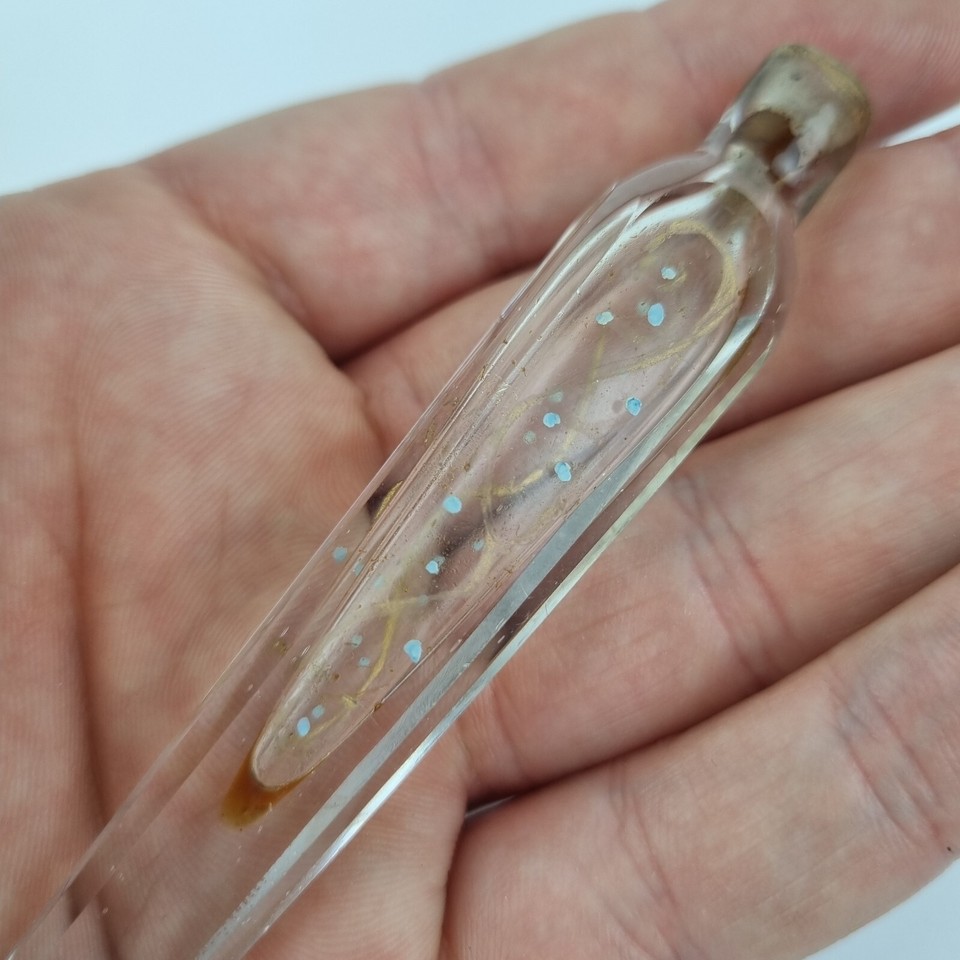 Antique Glass Tear Catcher / Teardrop /Lachrymatory Scent Bottle 8.4cm ...