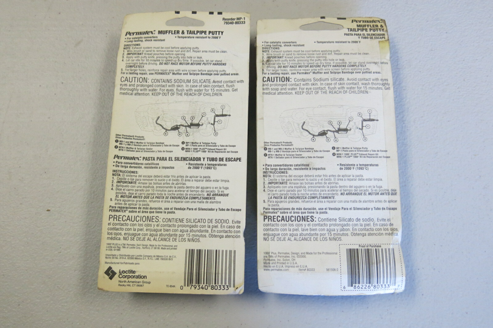 NOS PERMATEX MUFFLER & TAILPIPE PUTTY 80333 LOT OF 2 | eBay