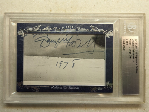 2012 LEAF Cut Signature 1978 DOUGLAS FAIRBANKS JR 9/9 AUTOGRAPH AUTO ...
