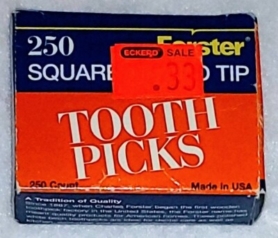 250 Forster Round/Square Tooth Picks Made in USA Pre-Owned Rare | eBay