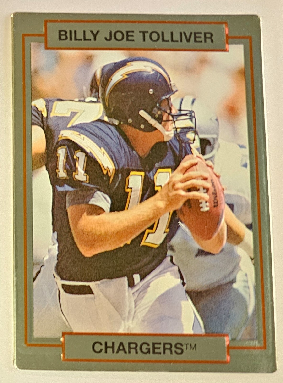 1990 Action Packed Billy Joe Tolliver #74 NFL Football Card San Diego ...