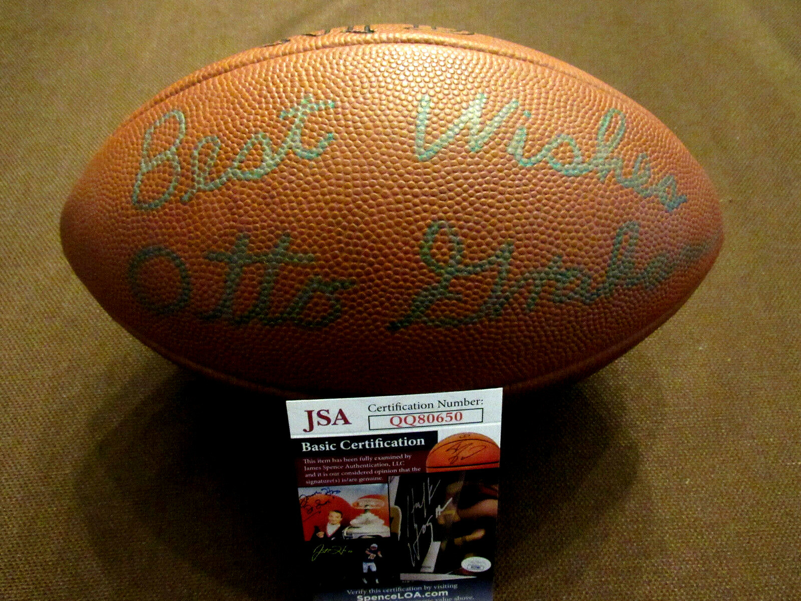 Otto Graham Autographed Memorabilia | Signed Photo, Jersey ...