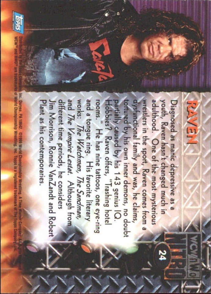 1999 Topps WCW/nWo Nitro #24 Raven - NM-MT QTY AVAILABLE | eBay