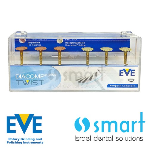 Dental Eve Diacomp Plus Twist RA 343 composite polishing diamond system EVE 10mm | eBay