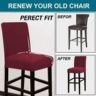 Stretch Jacquard Fabric Counter Stool Chair Covers Pub Bar Barstool ...