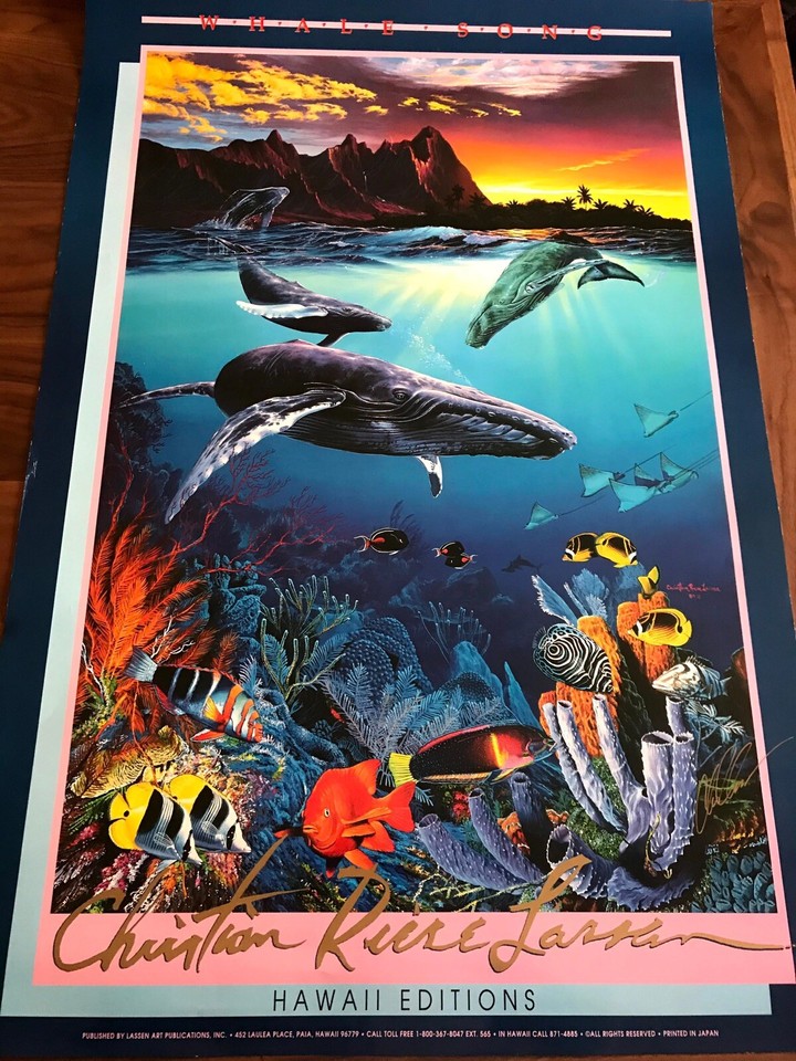 Christan Riese Lassen Whale Song 36”x24” | eBay