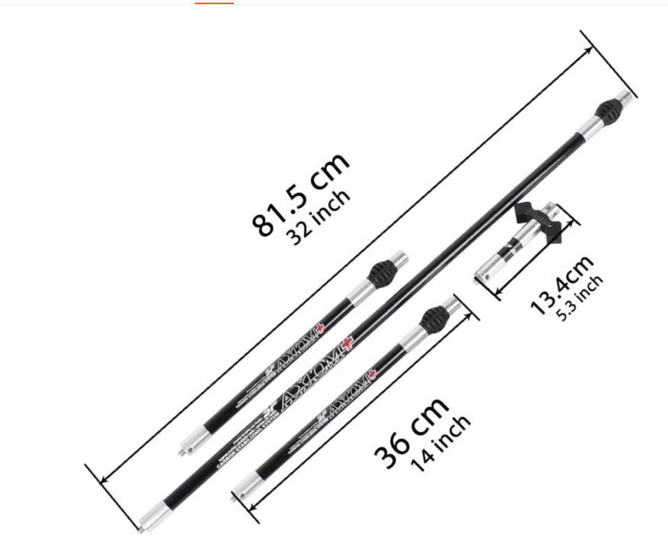 Balance Rod Extend V-Bar Archery Recurve Compound Bow Carbon Stabilizer ...