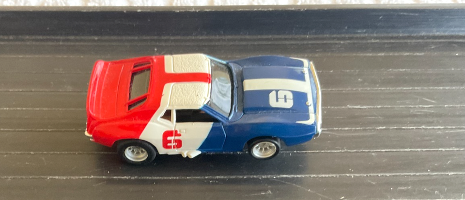 AFX slot car AMX Javelin Red whte & Blue Magna traction With Running ...