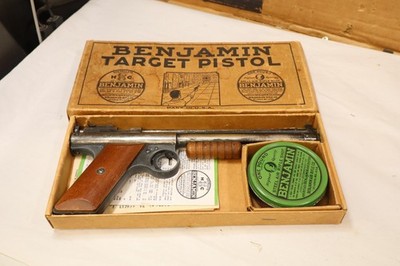 Benjamin Target Pistol, model 130 "Benjamin Franklin" w/box & papers | eBay