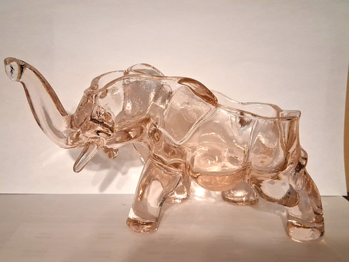 Depression Glass Co-operative Flint ? Pink Elephant Trunk Up Candy ...