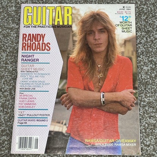 Randy Rhoads Guitar Magazine Practicing Musician June 1984 | eBay
