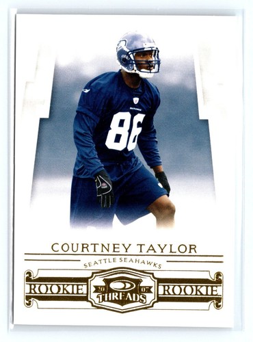 2007 DONRUSS THREADS ROOKIE #160 COURTNEY TAYLOR /999 SEATTLE SEAHAWKS ...