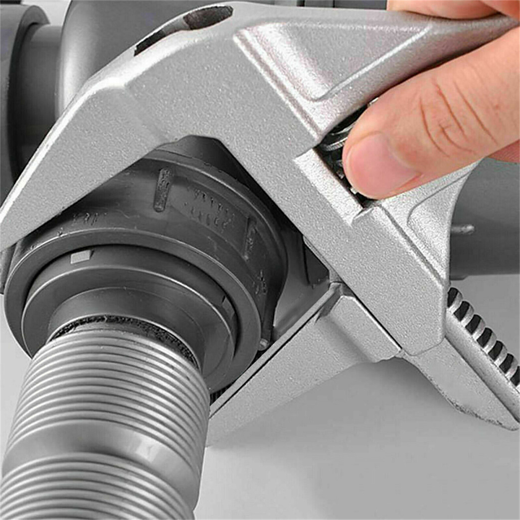 2 In 1 Heavy Duty Wide Mouth Wretch Spanner Pipe Adjustable Jaw Opening ...