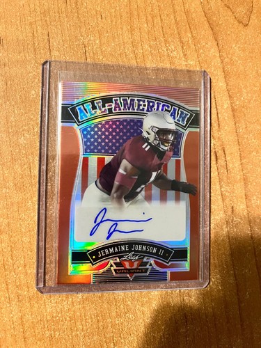 2022 Leaf Valiant - Jermaine Johnson II - Orange All-American Auto #d 2 ...