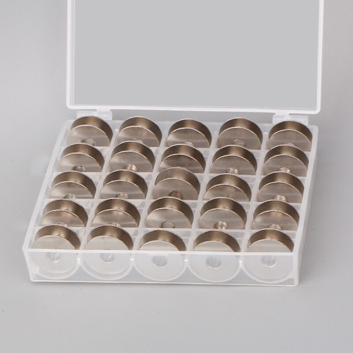 25/36Pcs Empty Bobbins Sewing Machine Plastic Case Storage Box Sewing ...